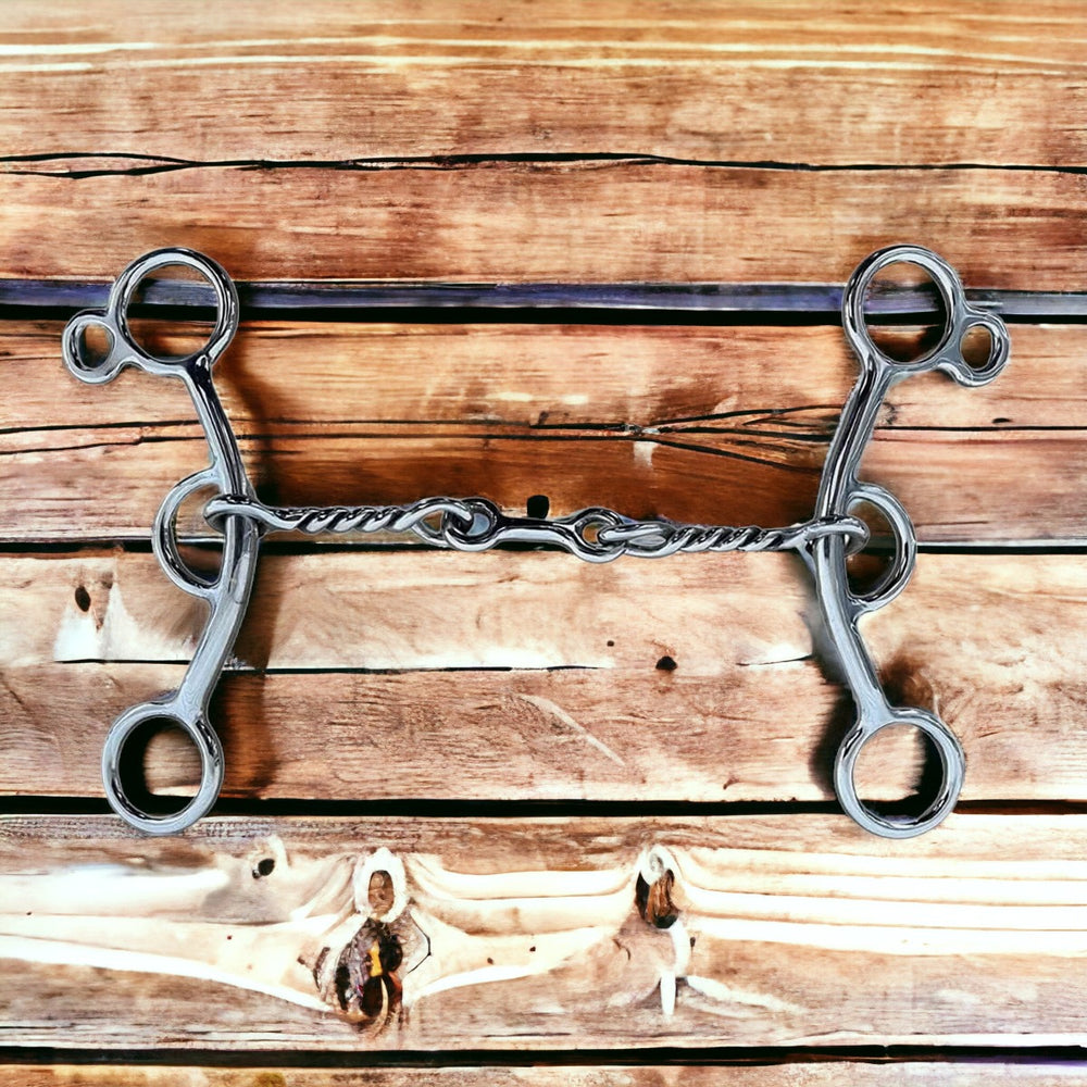 Western Style Stainless Steel Horse Bit - Dog Bone Design